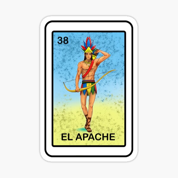 "EL APACHE ANIME MANGA MEXICAN LOTTERY LOTERÍA CARD" Sticker for Sale ...