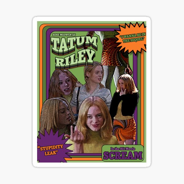 "Scream Tatum Riley" Sticker by sam042100 | Redbubble