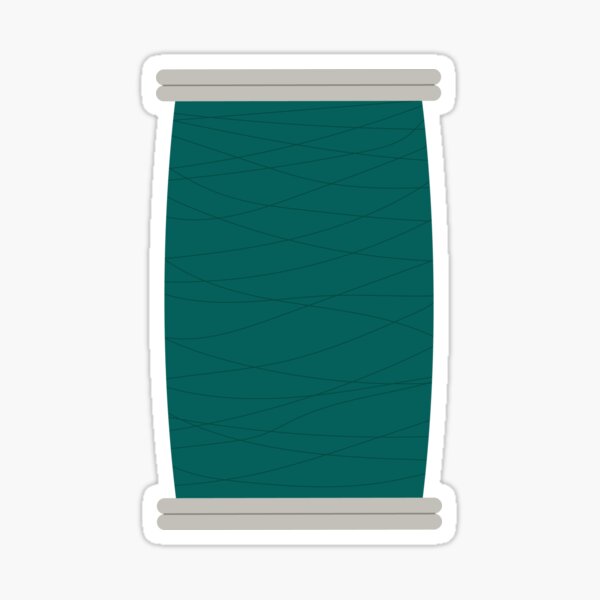 "Thread Spool Teal" Sticker by lindleygenstore | Redbubble