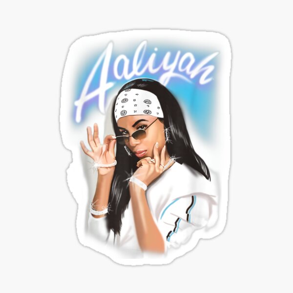 "aaliyah fans" Sticker for Sale by nanystarart | Redbubble