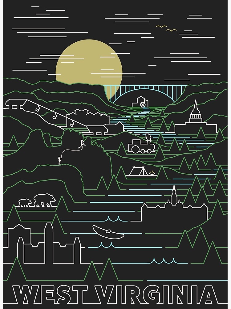 "West Virginia Art - Seneca Rocks, New River Gorge, Snowshoe Resort, WV ...