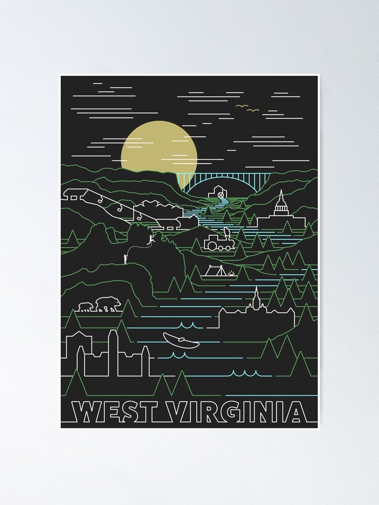 "West Virginia Art - Seneca Rocks, New River Gorge, Snowshoe Resort, WV ...