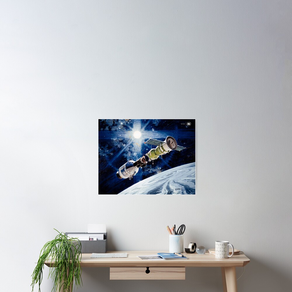 "Apollo-Soyuz docking - 1974 Concept Art" Poster by arthook | Redbubble
