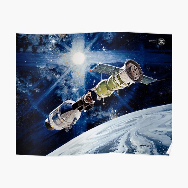 "Apollo-Soyuz docking - 1974 Concept Art" Poster by arthook | Redbubble