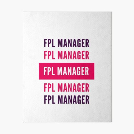 "FPL Manager text montage normal text dark and tinted coloured design ...