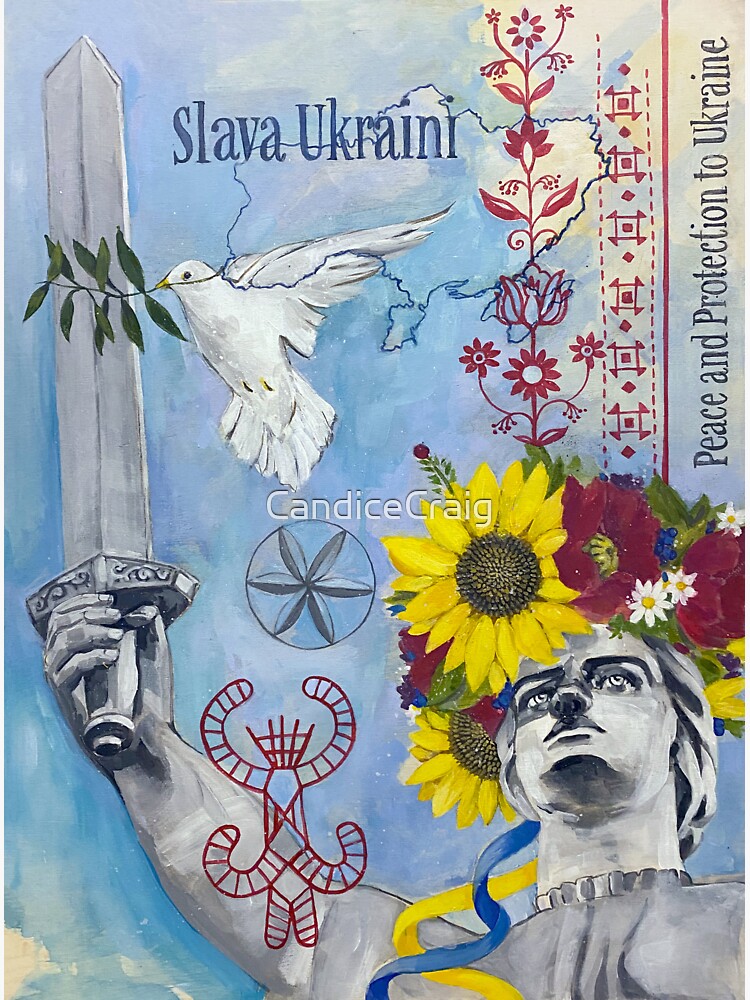 "Slava Ukraini" Sticker by CandiceCraig | Redbubble