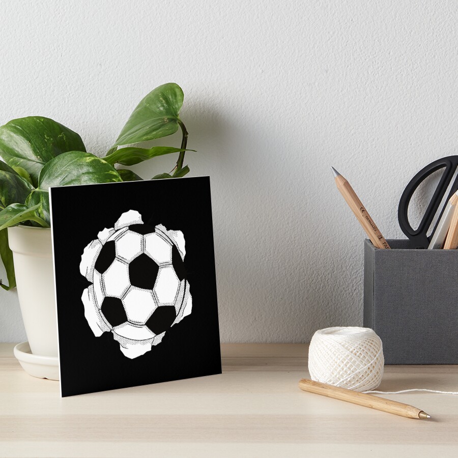 "Soccer Ball Breaking Paper" Art Board Print by Ayyax | Redbubble