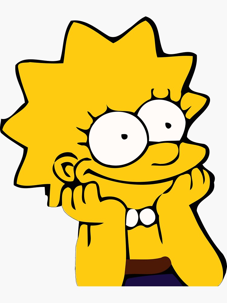 "lisa happy " Sticker by artSofie | Redbubble
