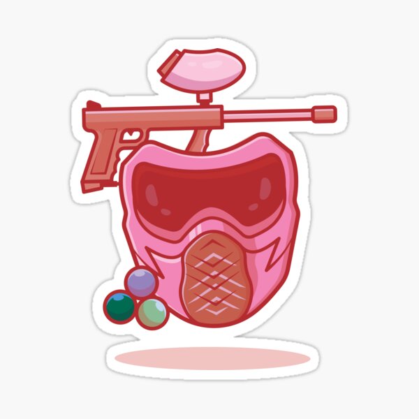 "Paintball sport pink for girls" Sticker by Alpha-Mitano | Redbubble