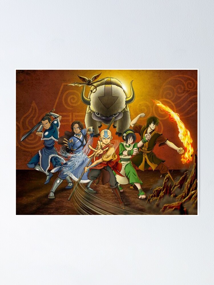 "Anime Avatar The Legend Of Aang poster" Poster by headkatie | Redbubble