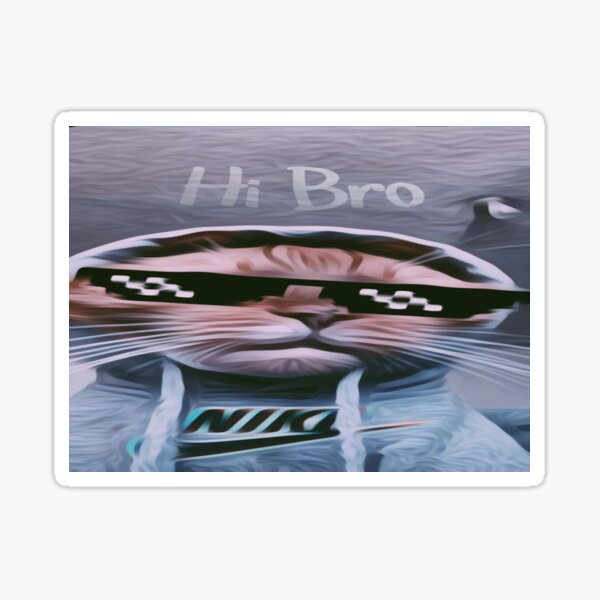 "HI bro" Sticker by S2ofian | Redbubble