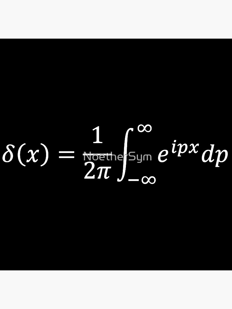 "Dirac delta function dark version" Poster for Sale by NoetherSym ...
