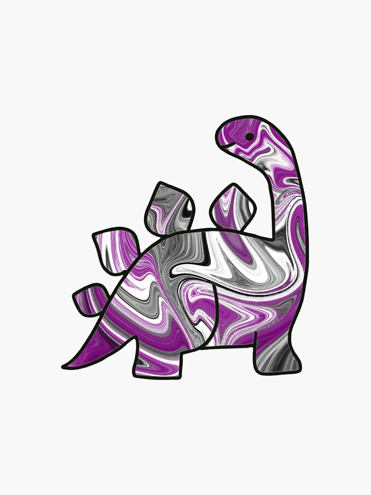 "'Subtle' Ace Pride Dino " Sticker for Sale by NotoriousRVK | Redbubble
