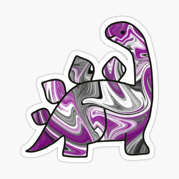 "'Subtle' Ace Pride Dino " Sticker for Sale by NotoriousRVK | Redbubble