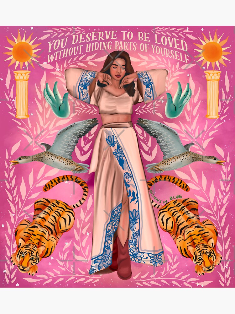 "You deserve to be loved " Sticker for Sale by visionsinblue | Redbubble