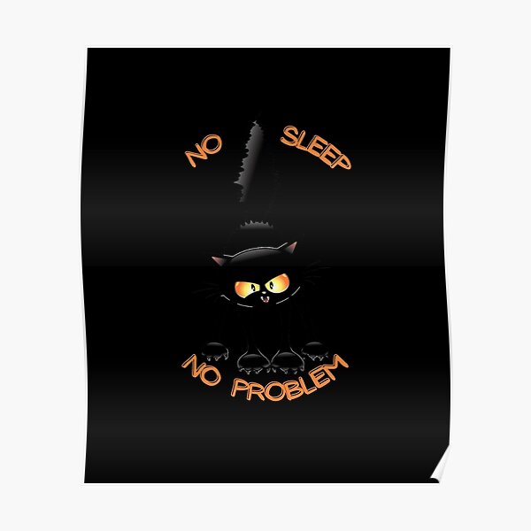 "Cute no problem cat" Poster for Sale by Pictonom | Redbubble