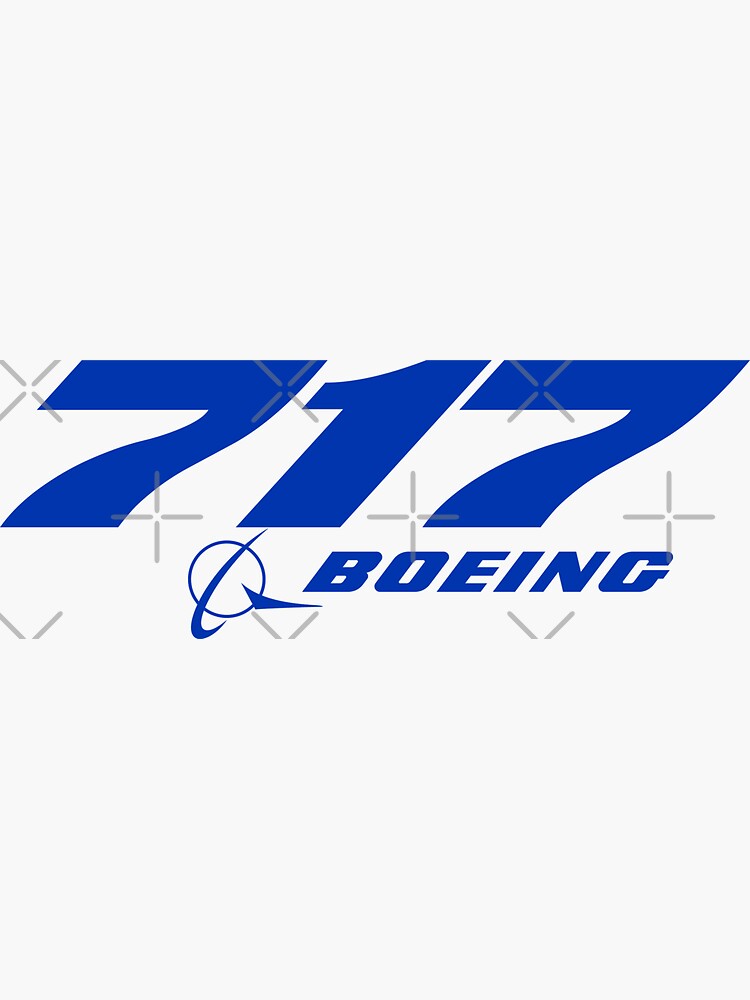 "Boeing 717 Logo" Sticker by Avinez | Redbubble