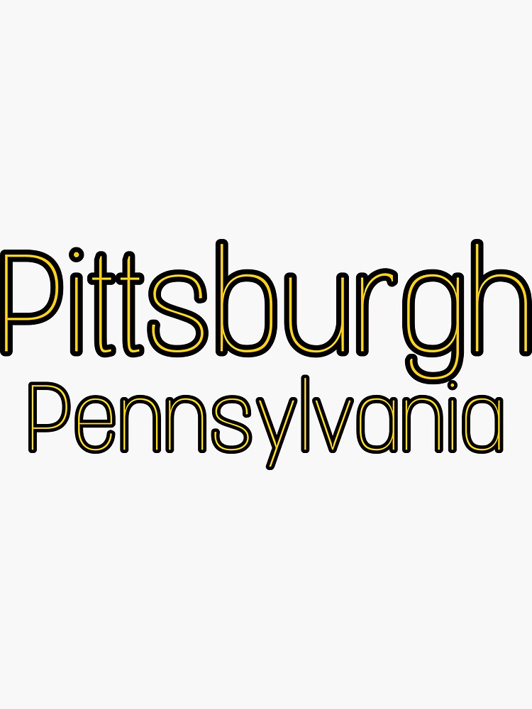 "Pittsburgh Pennsylvania word design " Sticker by mkwirfs1994 | Redbubble