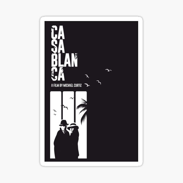 "Casablanca" Sticker for Sale by FerOjea | Redbubble