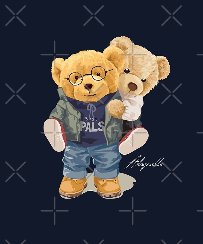 "Cute Best Buddy - Adograble Bear" by Adograble | Redbubble