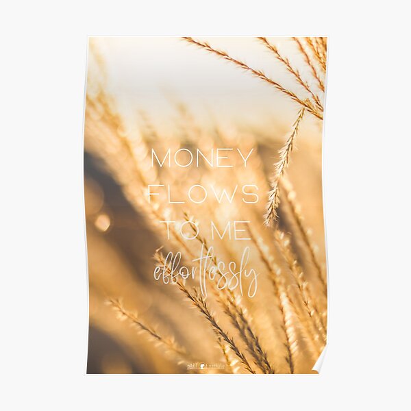 "Money flows to me - inspirational, motivational, positive affirmation ...