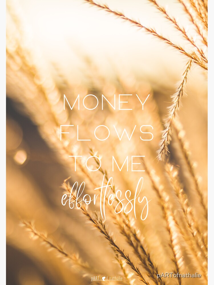 "Money flows to me - inspirational, motivational, positive affirmation ...