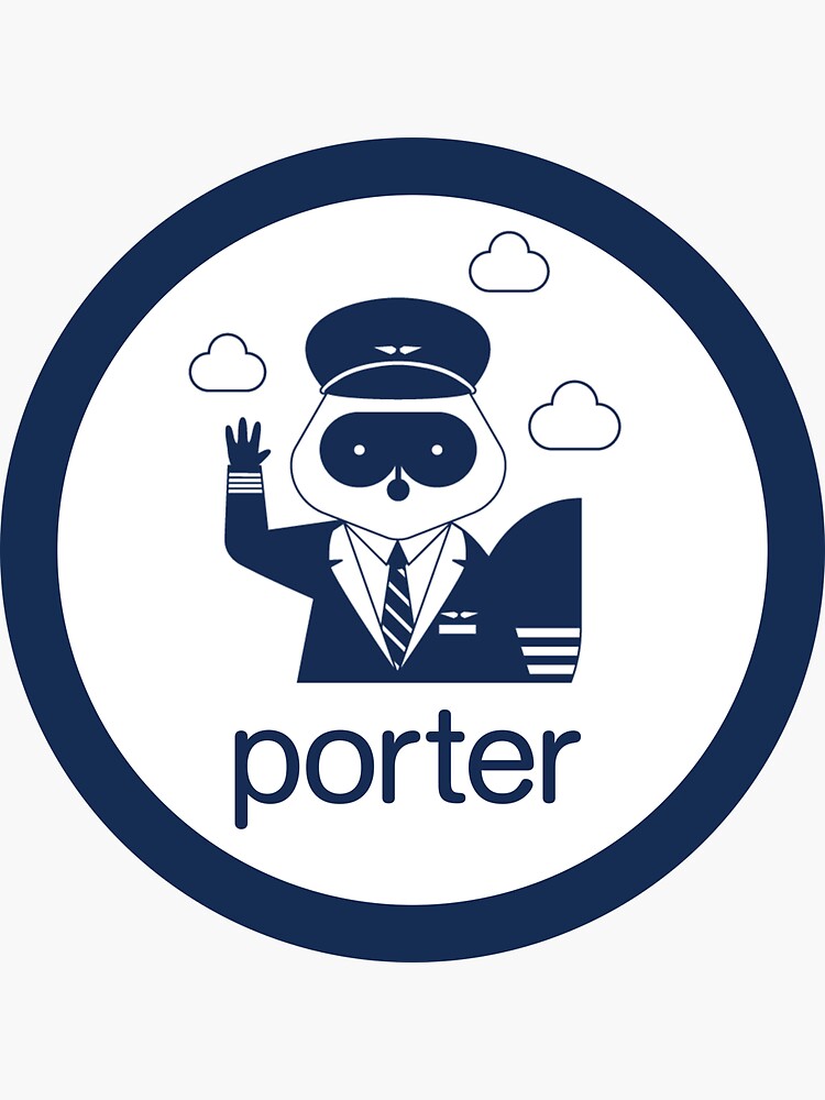 "Porter Airlines mascot" Sticker by peteroldfield | Redbubble