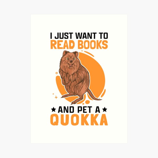 "Quokkas and reading books marsupial quokka" Art Print for Sale by ...