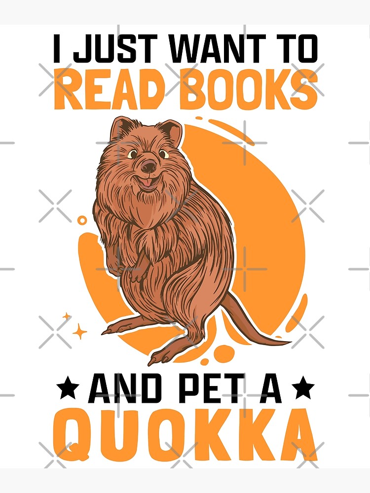 "Quokkas and reading books marsupial quokka" Art Print for Sale by ...