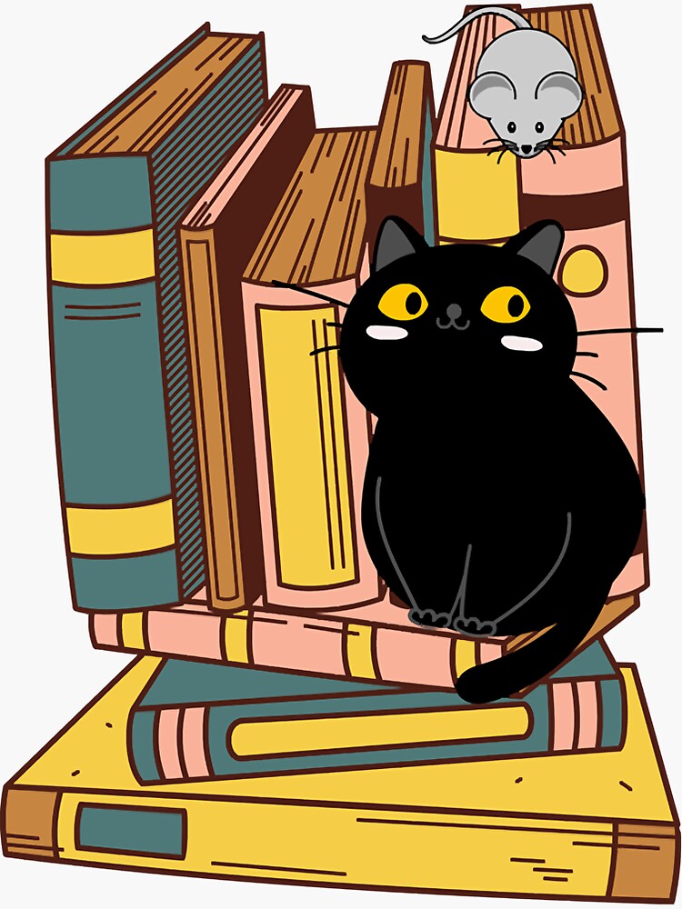 "Smart Black Cat" Sticker by LOUDOjjjk | Redbubble