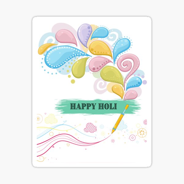 "Happy_Holi" Sticker by mssashankca | Redbubble