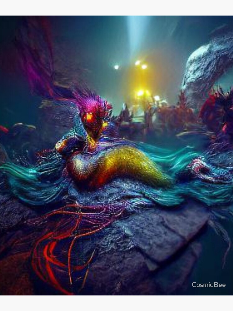 "Mermaid of the abyss" Poster for Sale by CosmicBee | Redbubble
