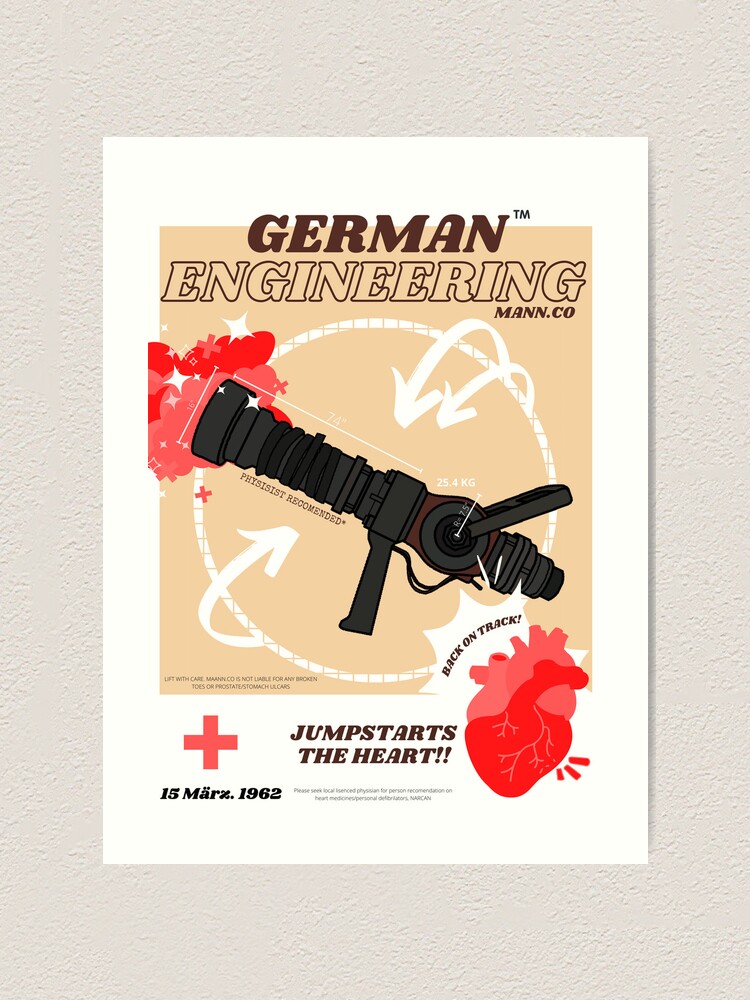 "TF2 Medic German Engineering Propaganda Poster (Sticker, Poster)" Art ...