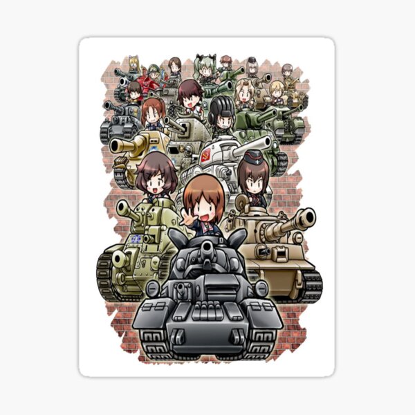 "Girls und panzer " Sticker for Sale by funnstores009 | Redbubble