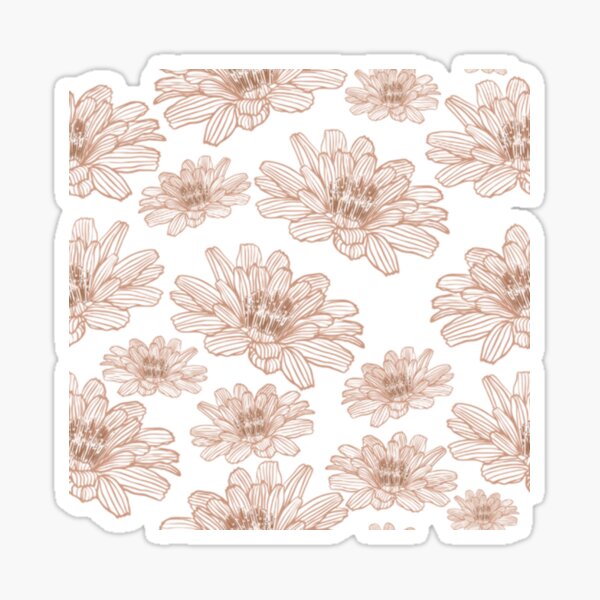 "Flower's brown" Sticker for Sale by BARBARUSS | Redbubble