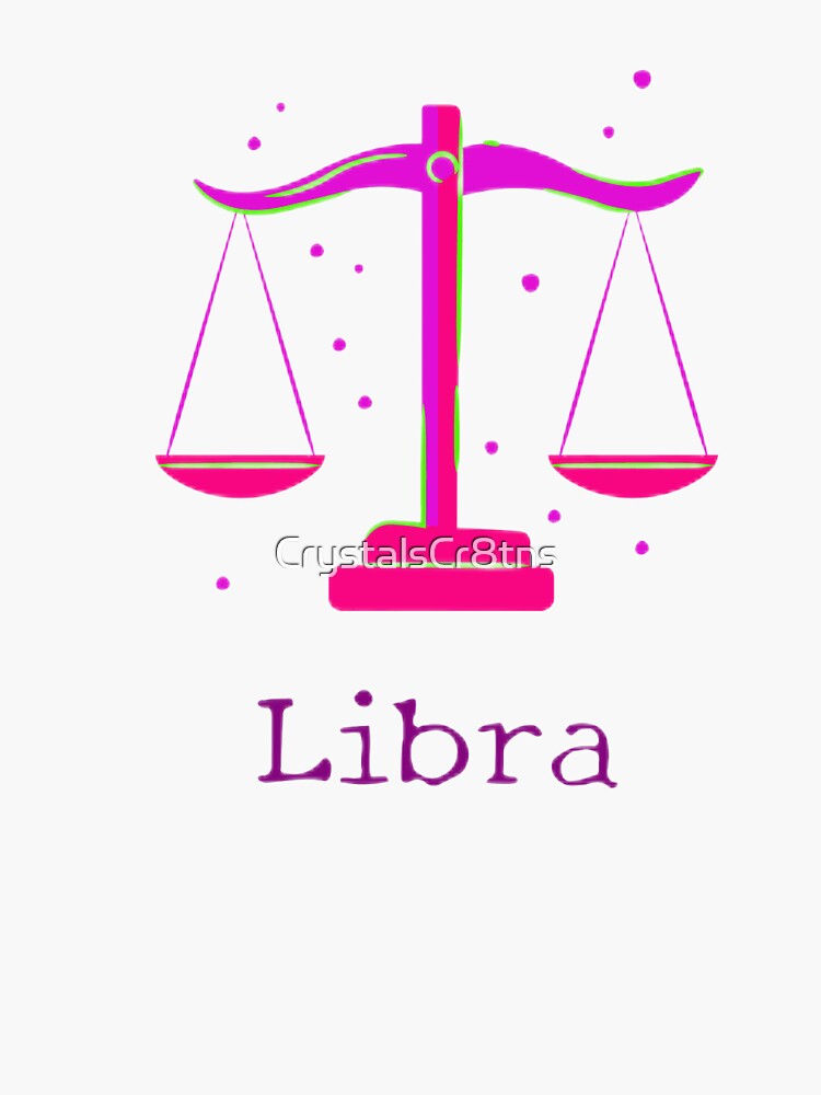 "Cute Libra Scales" Sticker for Sale by CrystalsCr8tns | Redbubble