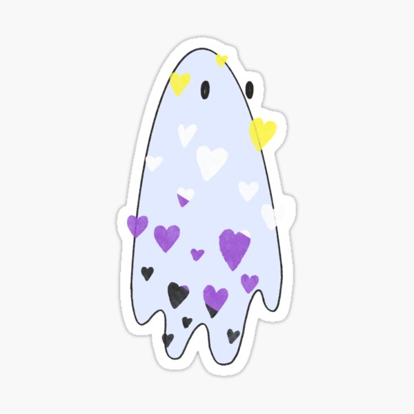 "Nonbinary Pride Ghost" Sticker by mossrote | Redbubble