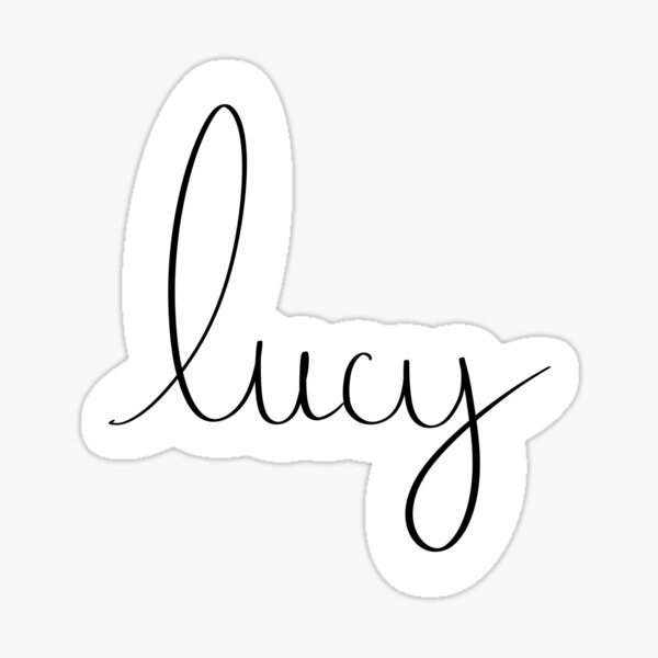 "Handwritten Lucy" Sticker by OtterlyGreat | Redbubble