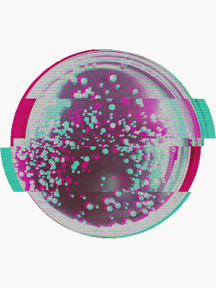"Glitchy Pitri Dish Bioart Magic" Sticker by BioDigital-Jazz | Redbubble