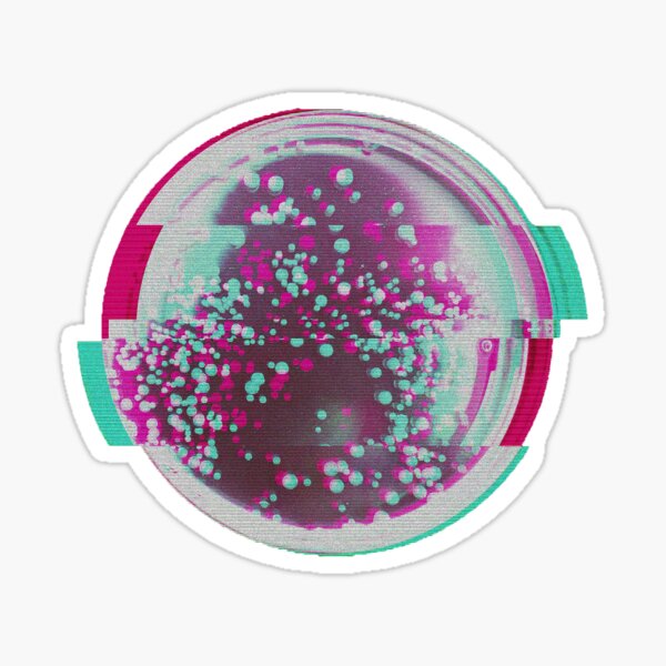 "Glitchy Pitri Dish Bioart Magic" Sticker by BioDigital-Jazz | Redbubble