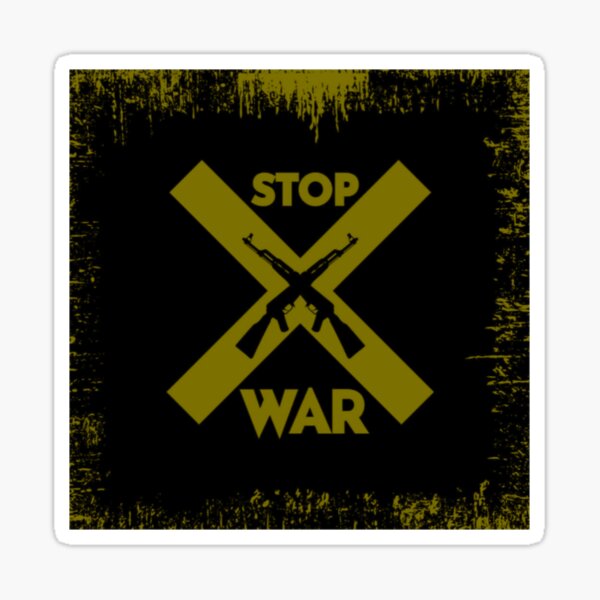 "Stop War" Sticker by Rejcharms | Redbubble