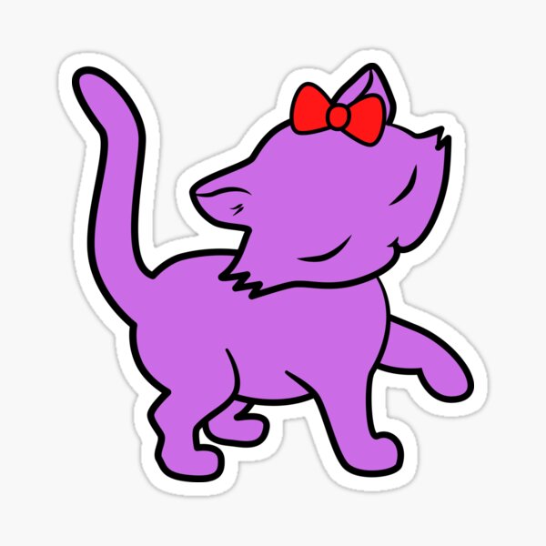 "Sweet Purple Cat!" Sticker by SweetCatsKitty | Redbubble