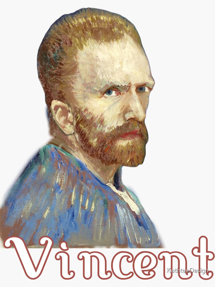 "Vincent Self Portrait" Sticker for Sale by KathteeDesign | Redbubble