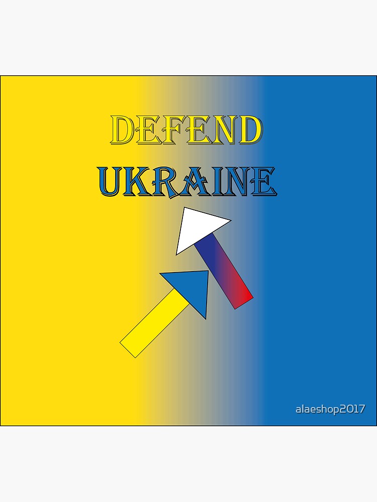 "Defend UKRAINE" Sticker by alaeshop2017 | Redbubble