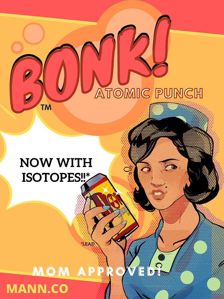 "BONK! Atomic Punch (Poster, Sticker)" Sticker by NotIncludedArt ...