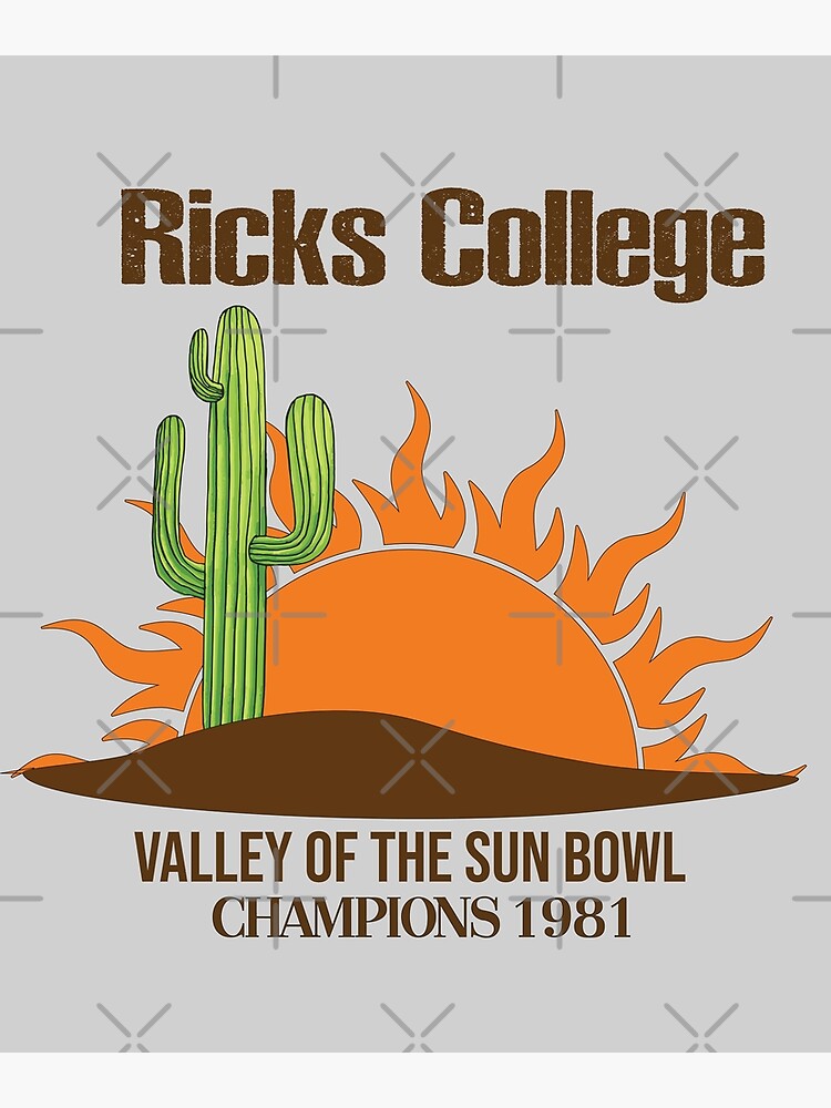 "funny Ricks College Champions 1981 Retro Graphic black" Poster for ...