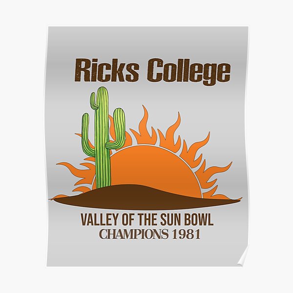 "funny Ricks College Champions 1981 Retro Graphic black" Poster for ...