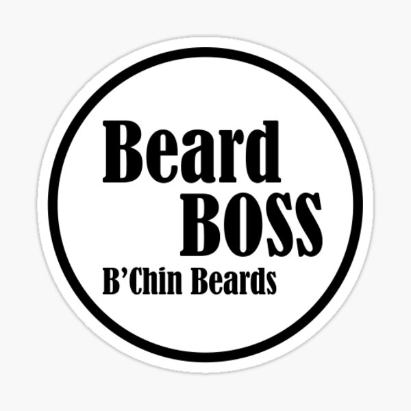 "beard. boss" Sticker for Sale by BChinBeards | Redbubble