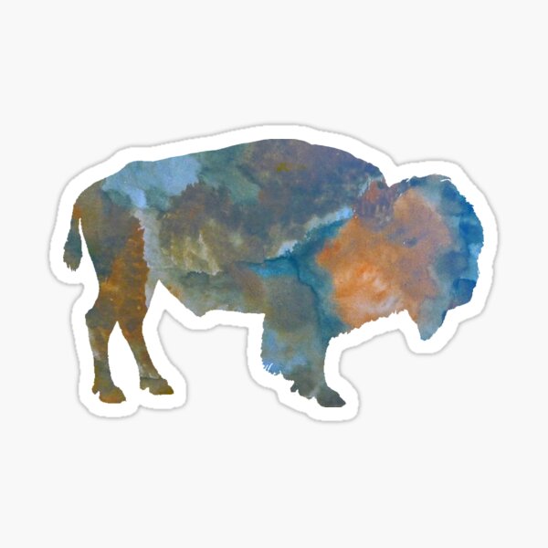 "Bison / Buffalo" Sticker for Sale by BittenByErmines | Redbubble