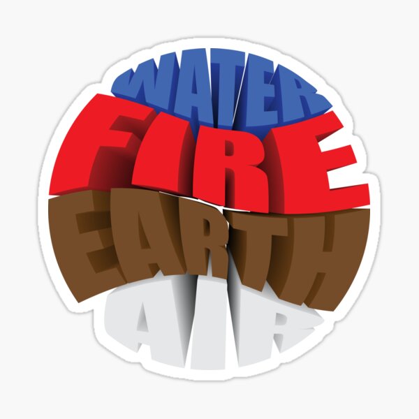 "The Four Elements" Sticker for Sale by V-M-A | Redbubble